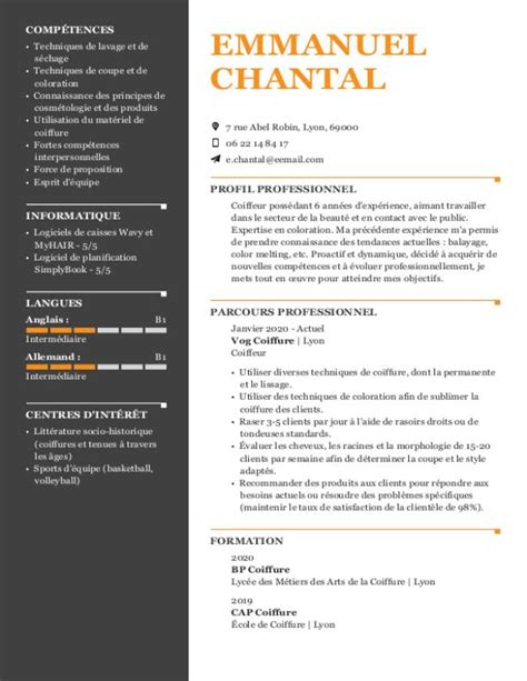 Modèle CV sans photo 22 exemples à télécharger 2024