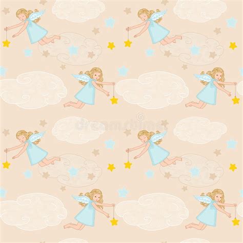 Ángeles en el cielo stock de ilustración Ilustración de nostalgia