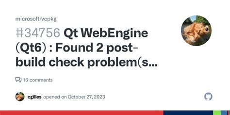 Qt Webengine Qt Found Post Build Check Problem S The Folder
