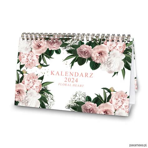 Kalendarz Biurkowy Floral Heart Na Biurko Stoj Cy Pakamera Pl