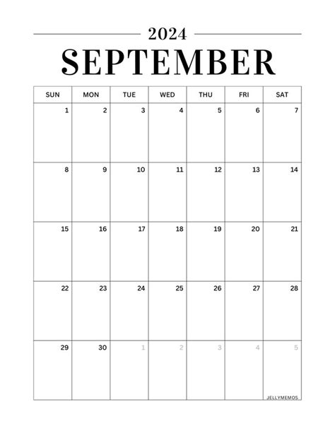 Cute Simple 2024 Vertical Calendar Printable JellyMemos In 2024