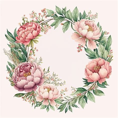 Ilustraci N De Corona De Peon A Acuarela Invitaci N De Boda Impresi N