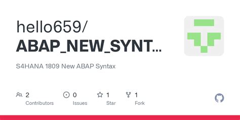 ABAP NEW SYNTAX Z 3 1 6 Abap At Master Hello659 ABAP NEW SYNTAX GitHub