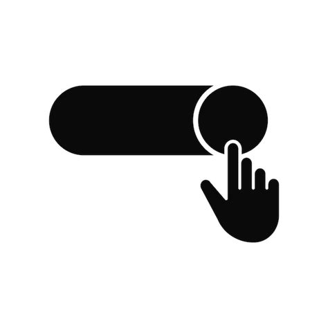 Haga Clic Con La Mano Y Toque El Icono De Habilitaci N En Fondo Blanco