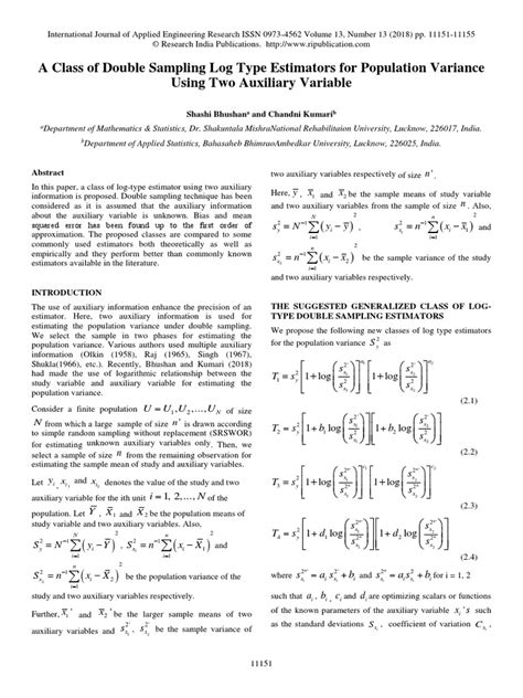 a class of double sampling log type estimators for population variance using two auxiliary