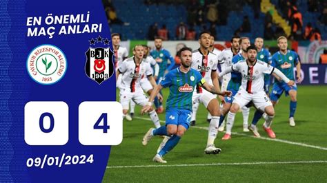 Çaykur Rizespor 0 4 Beşiktaş maç özeti ve golleri Bein Sport Rize BJK