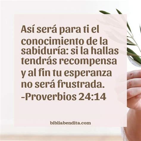 Explicación Proverbios 24 14 Así será para ti el conocimientode la