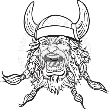Easy Draw Viking Face Clip Art Library