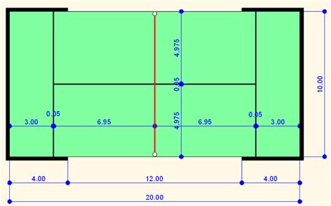 COURT DE PADEL MESURES ET DIMENSIONS
