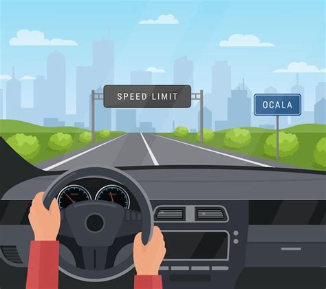 Concepto de seguridad de conducción de automóviles conducir automóvil