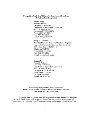 Fillable Online Ageconsearch Umn Competitive Analysis Of Chinese