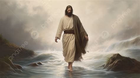 Fondo Jesús Caminando En El Océano Fondo Imagen De Jesus Caminando