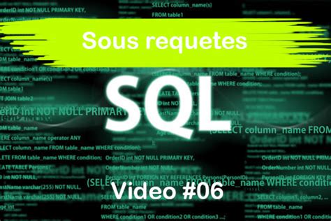 sql les sous requêtes des cours en ligne