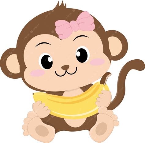 Macaco Fofo PNG Banana Macaco Macaco Adesivo Macaco Fofo PNG Imagem