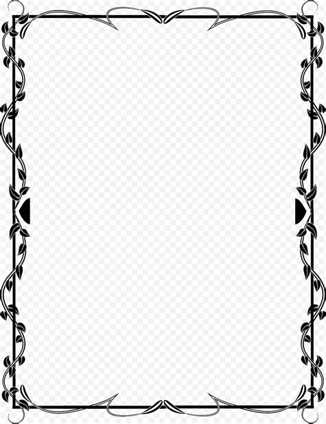 Descarga Gratis Borde Floral Negro Png Klipartz