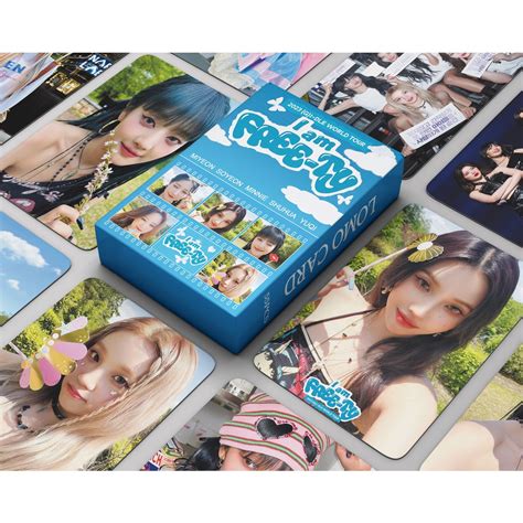 55pcs Box G I DLE I Am FREE TY World Concert Photocards GIDLE I FEEL