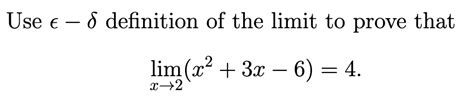 solved use εlon δ ﻿definition of the limit to prove