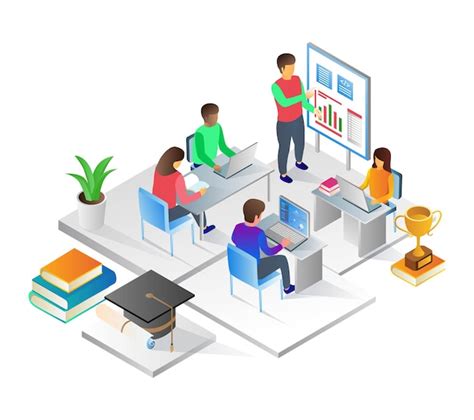 Классная преподавательская и учебная деятельность Премиум векторы