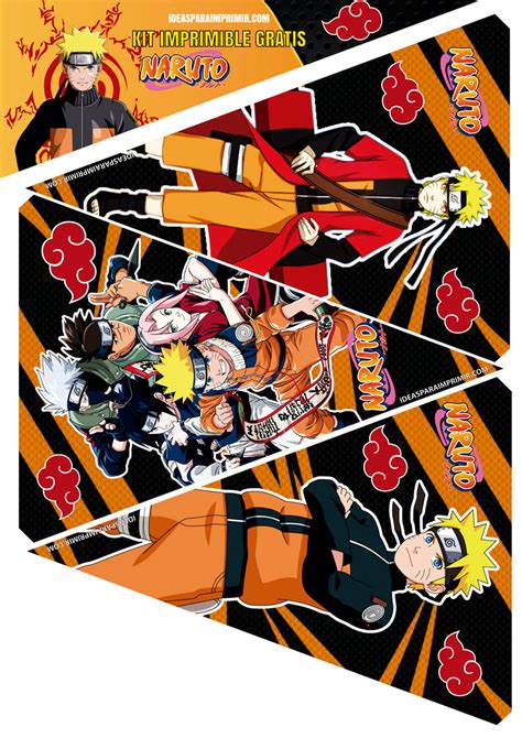 KIT de cumpleaños de NARUTO imprimible GRATIS Incluye 15 invitaciones