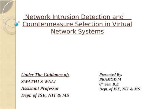 pptx network intrusion detection and countermeasure selection dokumen tips