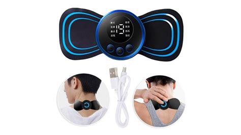 Mini Massageador Elétrico EMS Alivia Dores No Corpo Pescoço