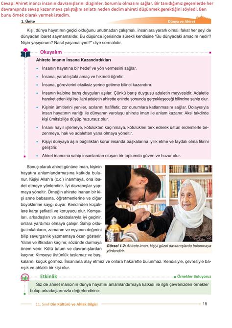 S N F Din K Lt R Ve Ahlak Bilgisi Ders Kitab Gezegen Yay Nlar