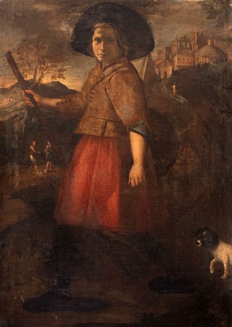 Scuola lombarda prima metà del secolo XVII Giovane pellegrino