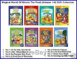 MAGICAL WORLD OF WINNIE THE POOH DVD VOLUME 1 2 3 4 5 6 7 8 Walt Disney