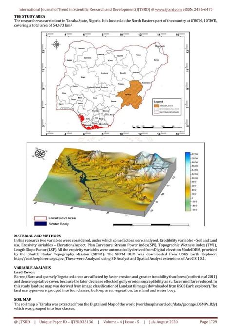 geomorphology and gis analysis for mapping gully erosion susceptibility in taraba state nigeria