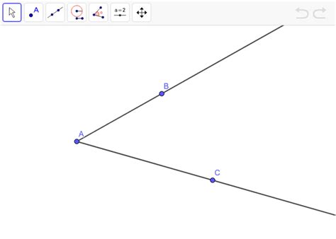 construct an angle bisector geogebra