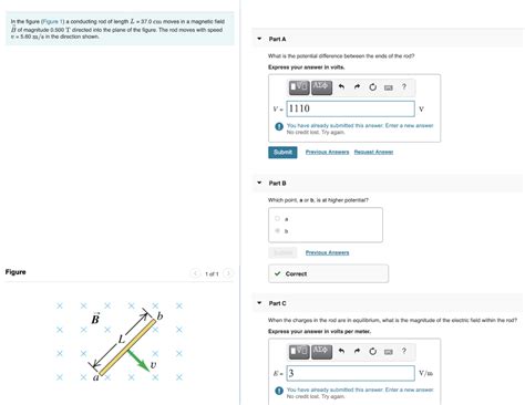 Solved In The Figure Figure 1 A Conducting Rod Of Length L Chegg