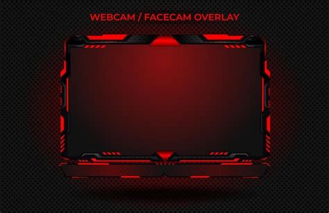 Rotes Twitch Stream Facecam Overlay Premium Vektor