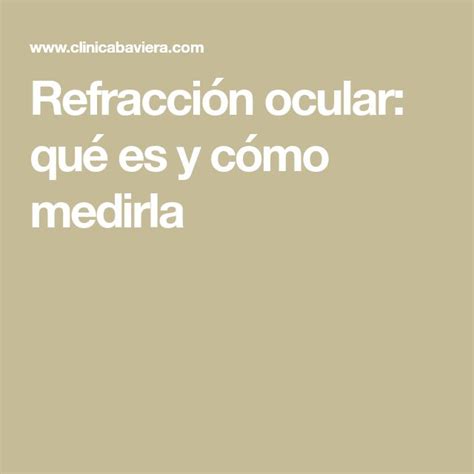 Refracci N Ocular Qu Es Y C Mo Medirla La Cornea Formas Del Ojo