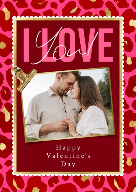 Trendy Valentijnskaart Fotokaart Panterprint Kaartje2go
