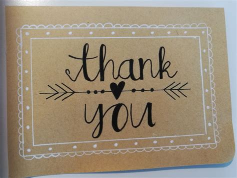 Thank You Handlettering Karten Basteln Dankesch N Dankeskarte