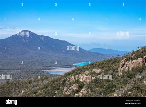 View From The Wineglass Bay Lookout Towards Hazards Lagoon And Hazards