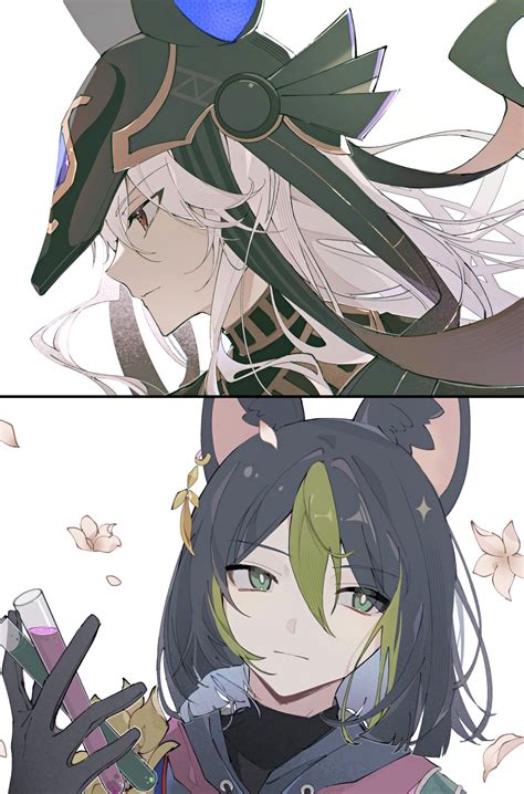 Tighnari And Cyno Genshin Impact Drawn By Yue Shemika