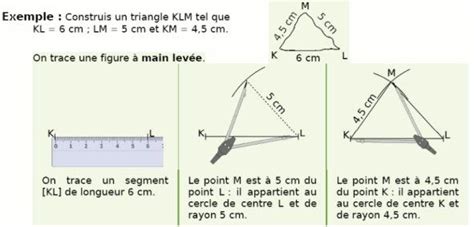 Triangle et inégalité triangulaire cours en 5ème à télécharger en PDF