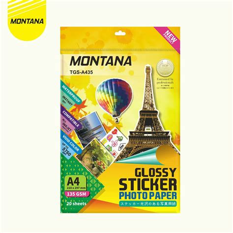 Jual Kertas Photo Kertas Glossy Kertas Glossy Sticker MONTANA Shopee