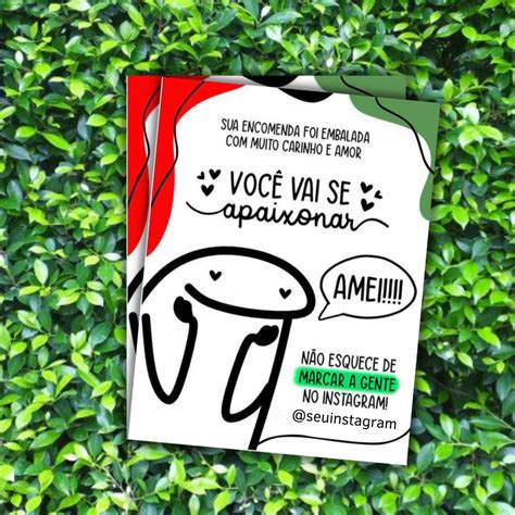 Cartão agradecimento Flork 12x8 cm Elo7 Produtos Especiais