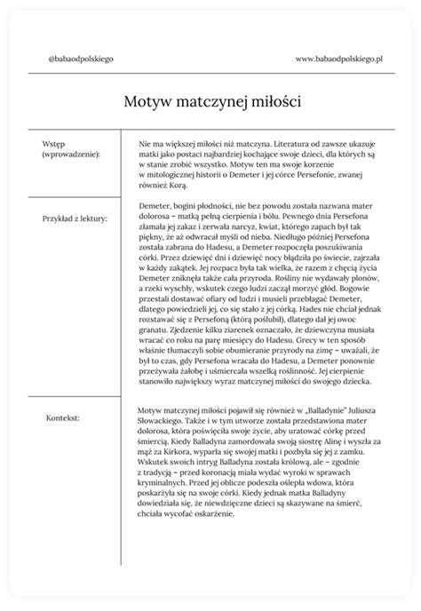 Matura ustna z języka polskiego opracowanie 110 pytań