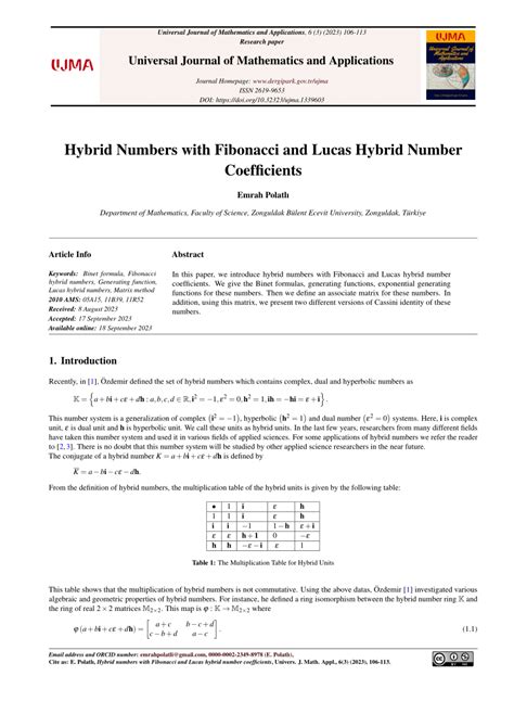 pdf hybrid numbers with fibonacci and lucas hybrid number coefficients