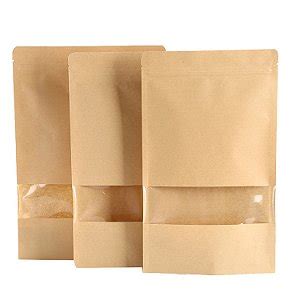 Saco Stand Up Pouch Kraft Herm Tico Brilhante Visor Olly Pop