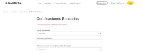 Cómo solicitar un certificado bancario en Bancolombia