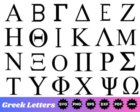 Letras griegas SVG Alfabeto griego SVG Fuente griega Svg Etsy México