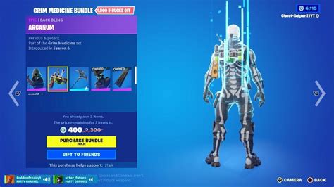 Fortnite Item Shop New Grim Medicine Bundle March 22 2023 YouTube