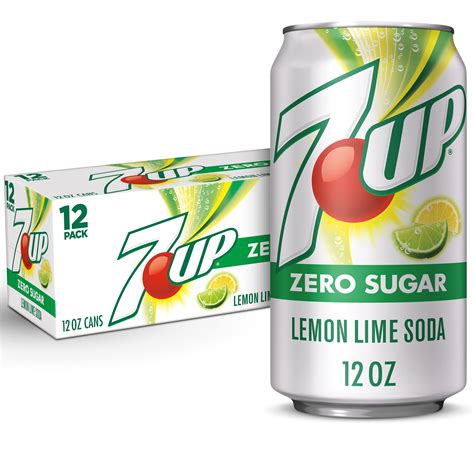 7UP Zero Sugar Lemon Lime Soda 12 Fl Oz Cans 12 Pack Walmart