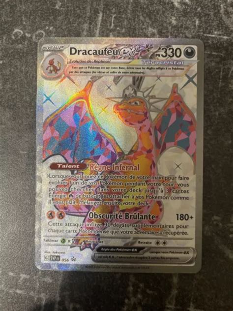 CARTE POKÉMON DRACAUFEU Ex Promo 056 Flammes Obsidiennes Ultra Rare VF