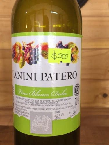 Fanini Patero Blanco Dulce Vivino