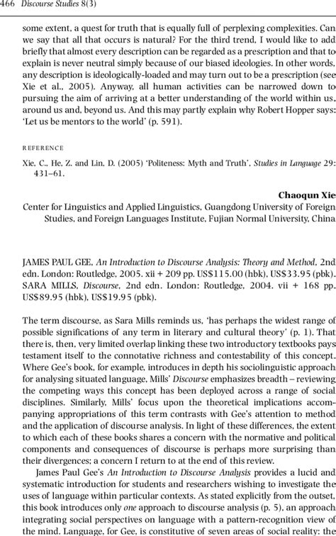 book review an introduction to discourse analysis theory and method lee jarvis 2006